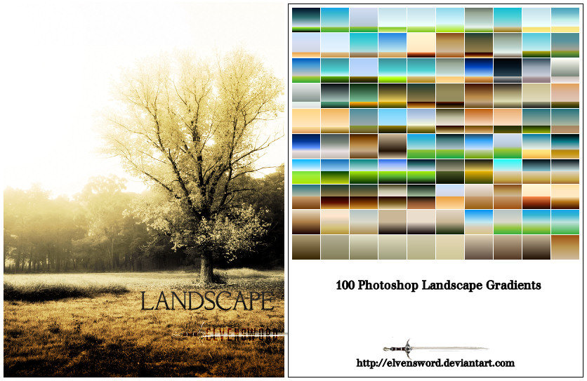 100 Landscape Colors Ps Gradients - PsFiles