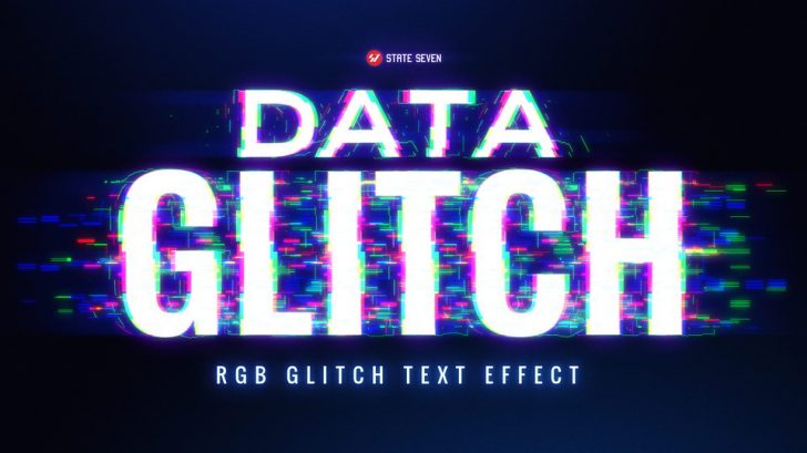 Free Glitch Text Animation Effect PSD Template - PsFiles