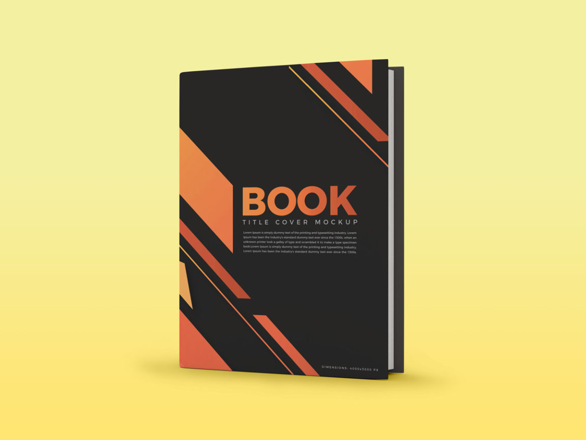Book Title Cover Mockup - PsFiles