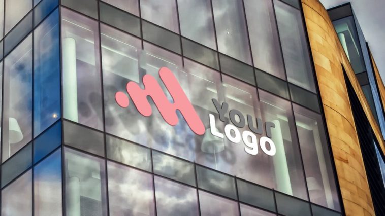 Free Office Building Glass Logo Mockup PSD - PsFiles