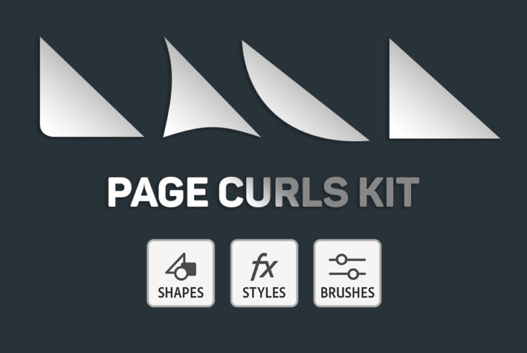 Page Curls Kit Ps Shape-Brush-Style - PsFiles