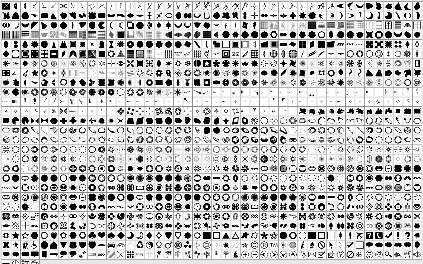 1190 more Ps Custom Shapes - Free Download - PsFiles