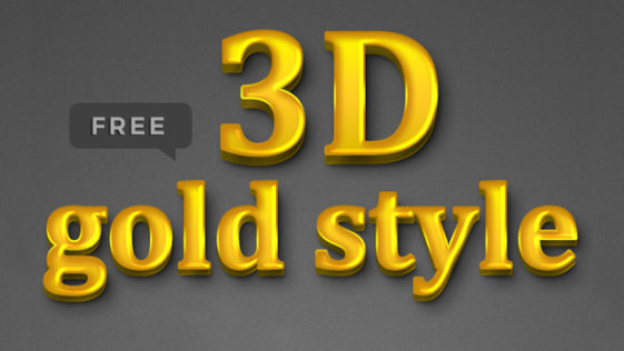 3D Gold Text Effect PSD - PsFiles