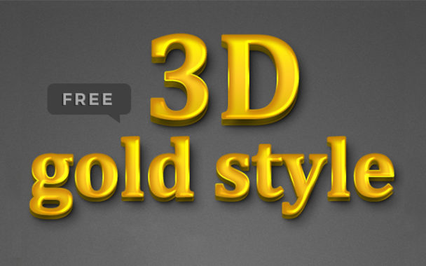 Free 3D Gold Text Effect PSD - PsFiles