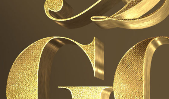 3D Gold Text Effect PSD - PsFiles