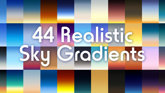 200 Sky Color Free Photoshop Gradients .GDR file - PsFiles