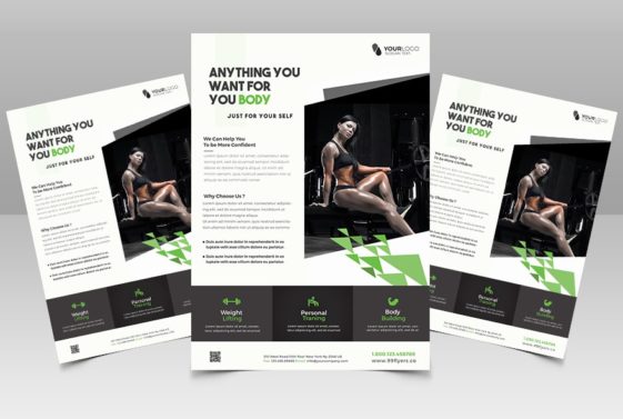 Fit your Body | Fitness Free PSD Flyer - PsFiles
