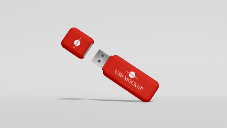 USB Flash Drive Free Mockup PSD - PsFiles