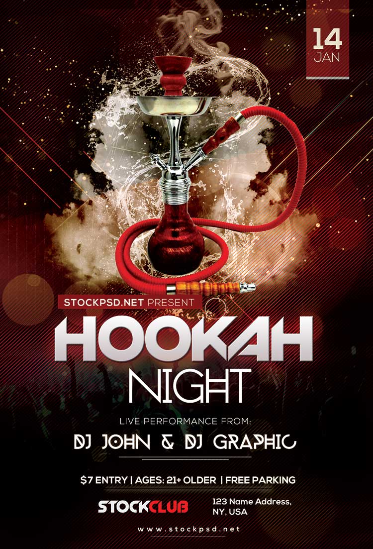 Hookah Night – Free PSD Flyer Template - PsFiles