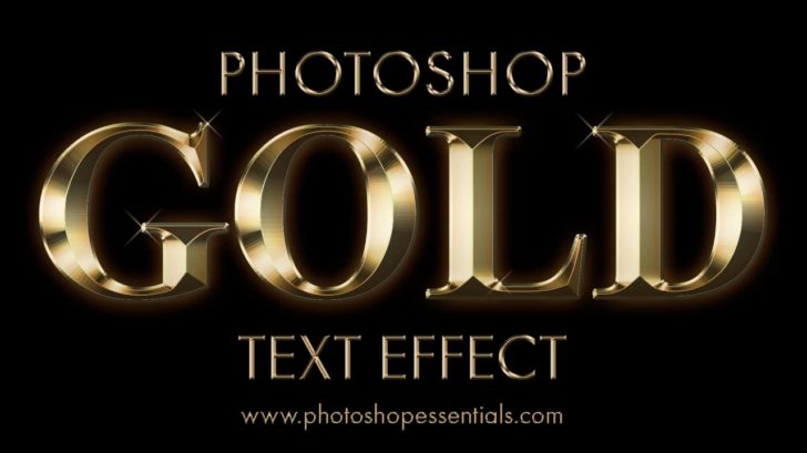Free Gold Text Effect PSD - PsFiles