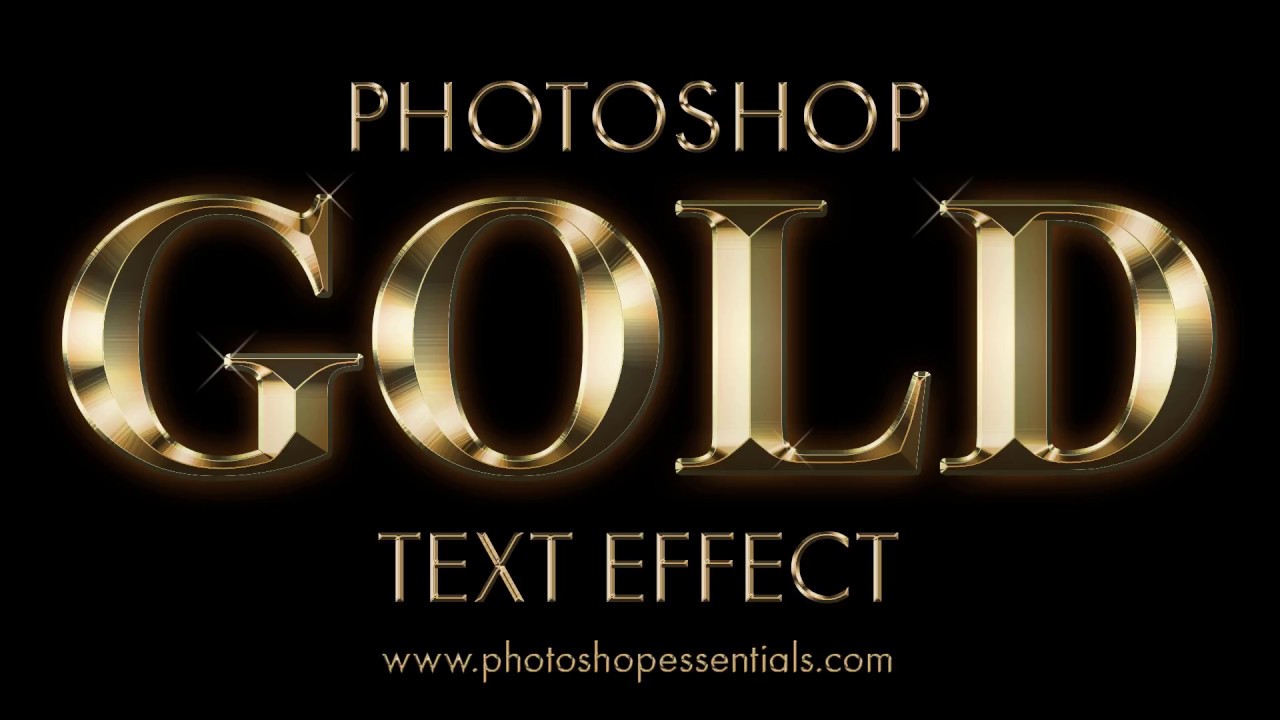 Gold Text Effect Photoshop Tutorial - PsFiles