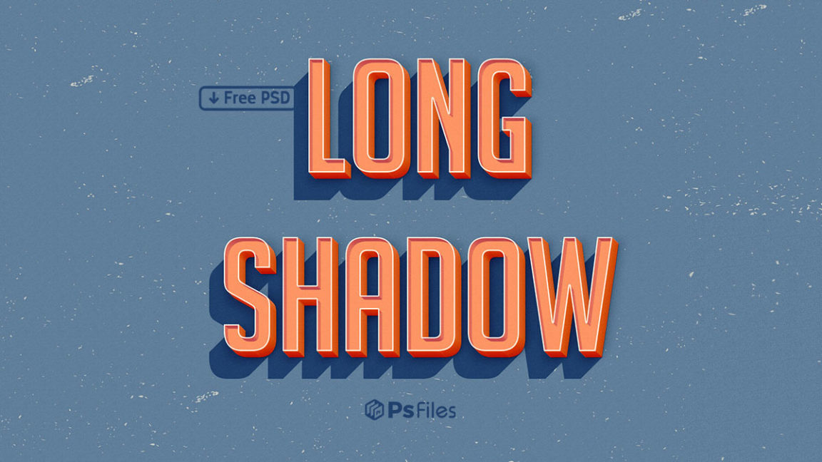 Free 3D Long Shadow Text effect PSD - PsFiles