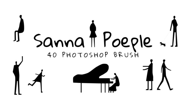 SANAA Style Human Figures Brush for Architects in Photoshop - PsFiles
