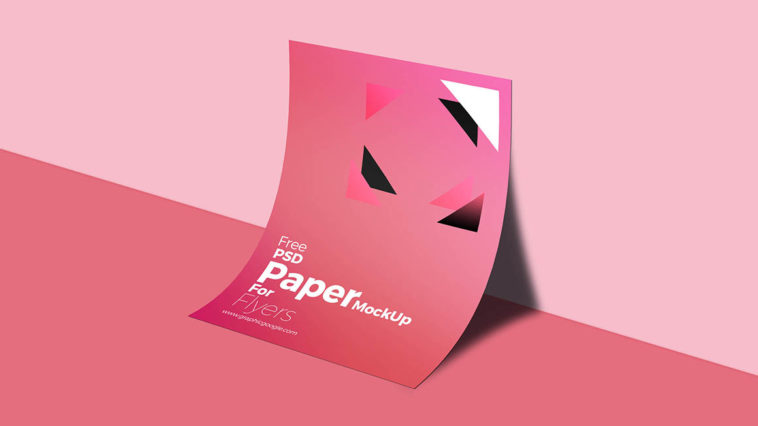 Free Glossy Paper Flyer Mockup PSD - PsFiles