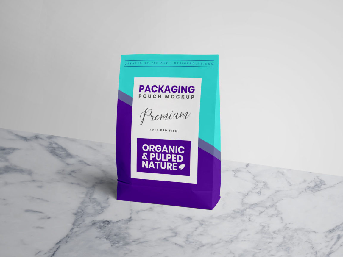 Paper Pouch Packaging PSD Mockup - PsFiles