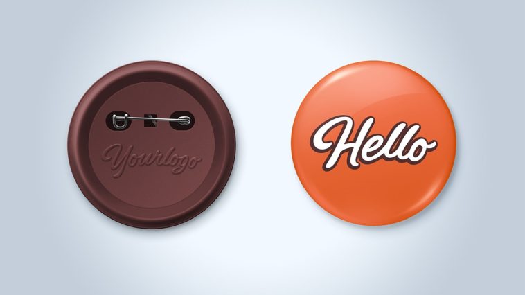 Free Round Pin Button Badge Mockup 3 PSD Set - PsFiles