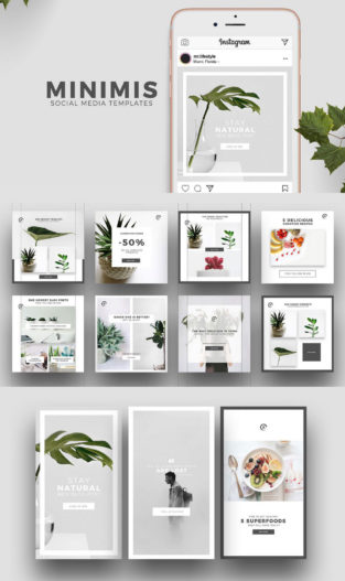 Free Minimal Social Media PSD Templates - PsFiles