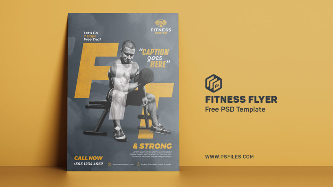 Free Fitness Body Builder Flyer Template PSD - PsFiles