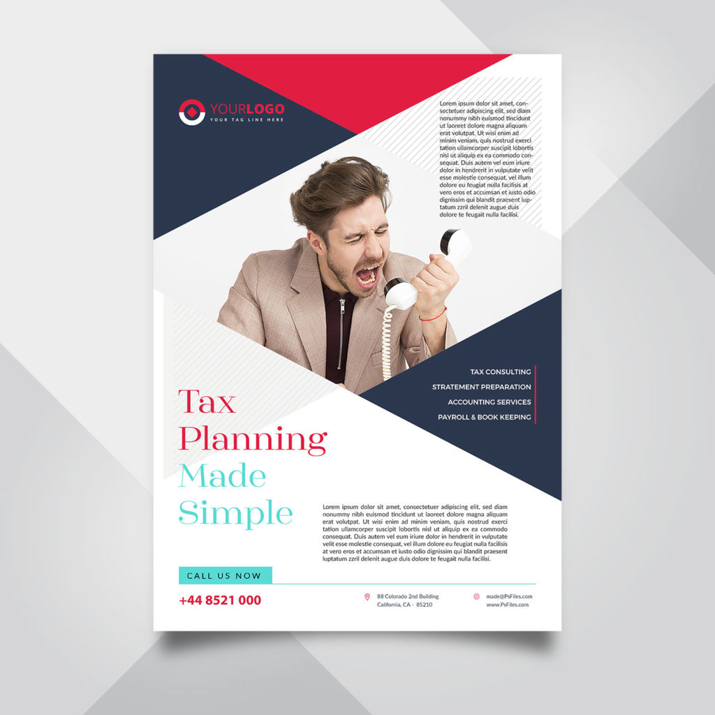 Free Tax Service Flyer Template in PSD - PsFiles
