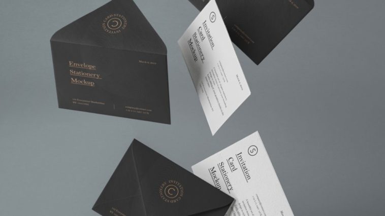 Free Gravity PSD Invitation Mockup - PsFiles