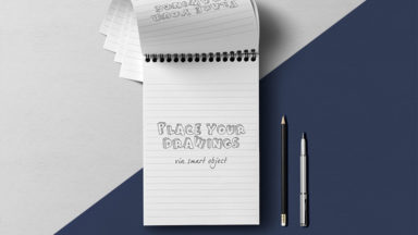 Free Pocket Notepad Mockup Scene PSD - PsFiles