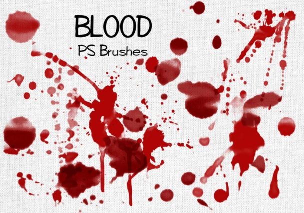 Free 20 Blood Splatter Ps Brushes Abr - PsFiles