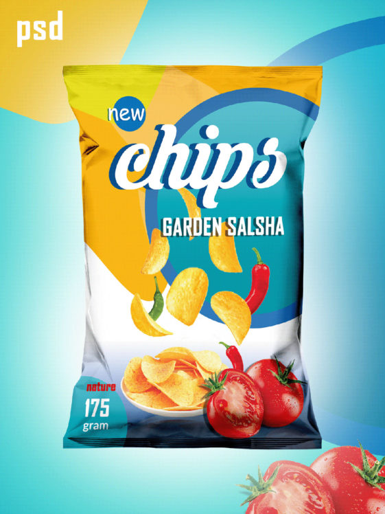 Free Chips Packet Design PSD Template - PsFiles