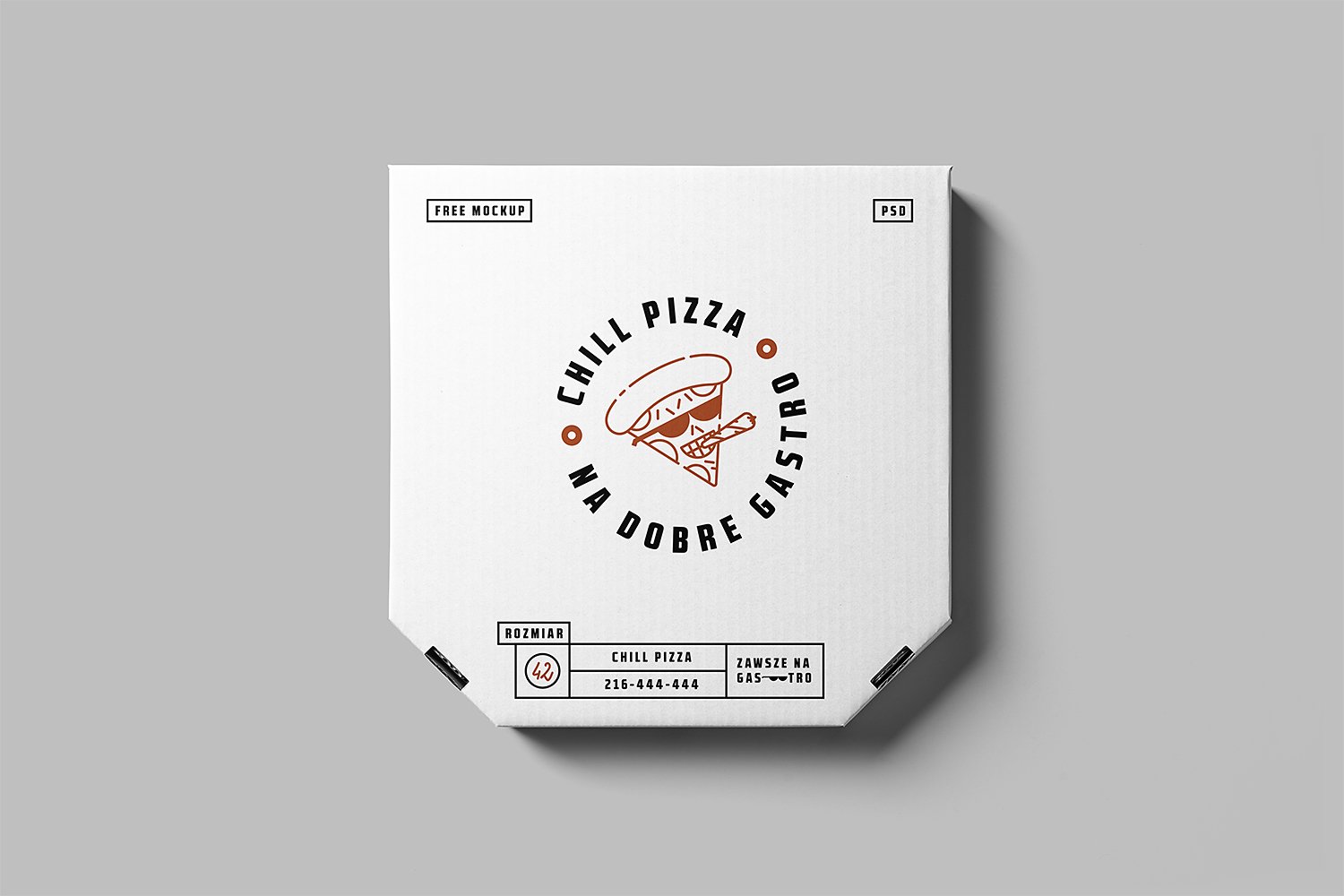 Free Pizza Box Package Branding Mockup - PsFiles
