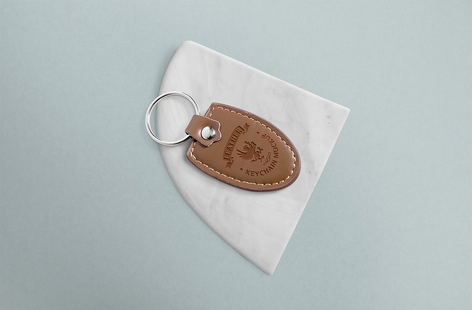 Free Leather Keychain LOGO Mockup PSD - PsFiles