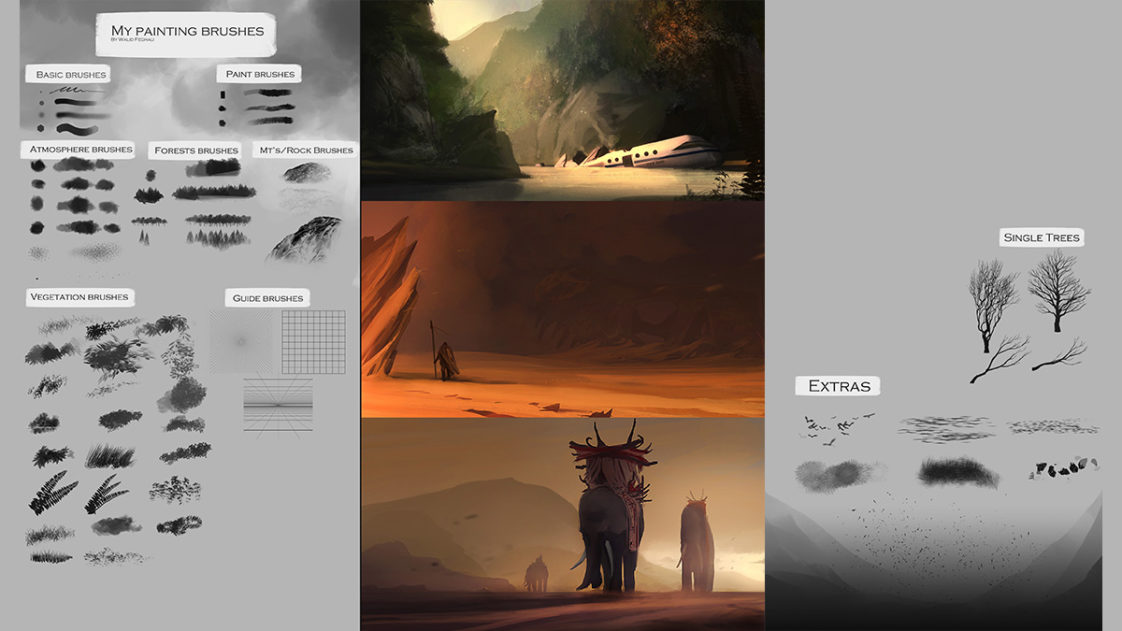 Free 84 Digital Painting Brushes Photoshop - PsFiles