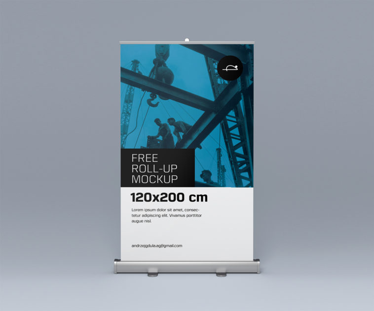 Free PSD Roll-Up Stand Mockup - PsFiles