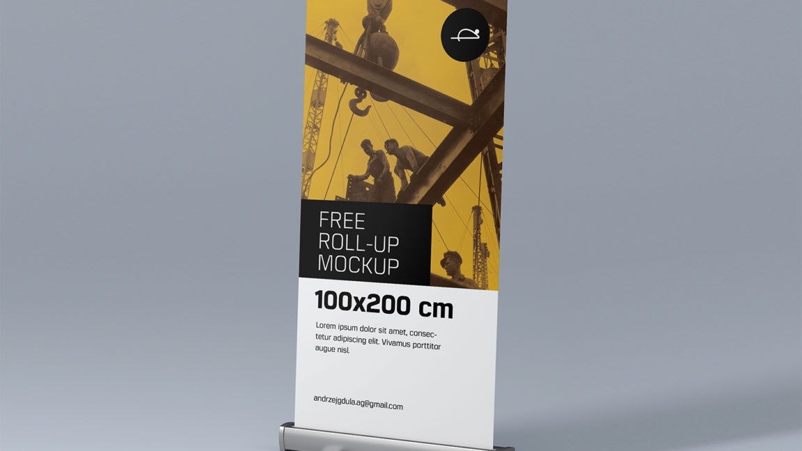 Free PSD Banner Roll-Up Stand Mockup PSD - PsFiles