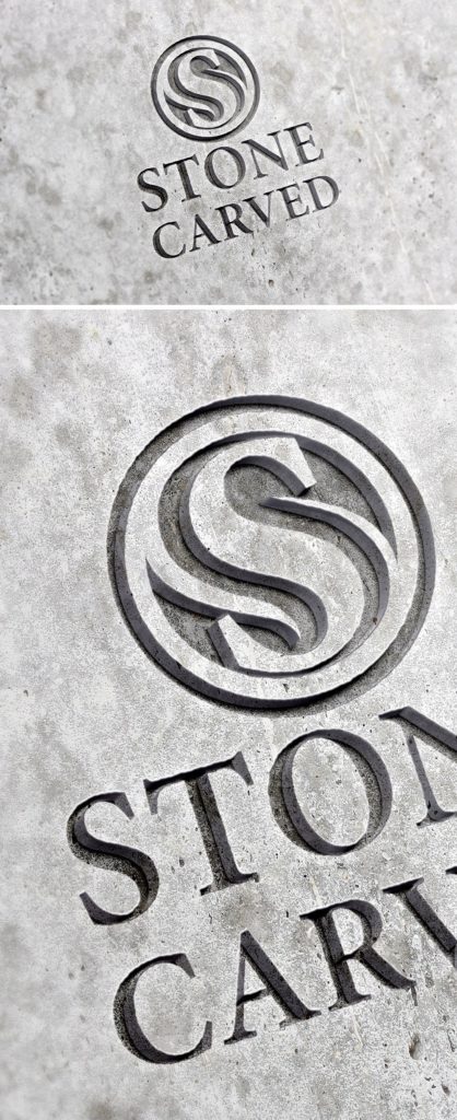 Free Stone Carved Logo Mockup PSD - PsFiles