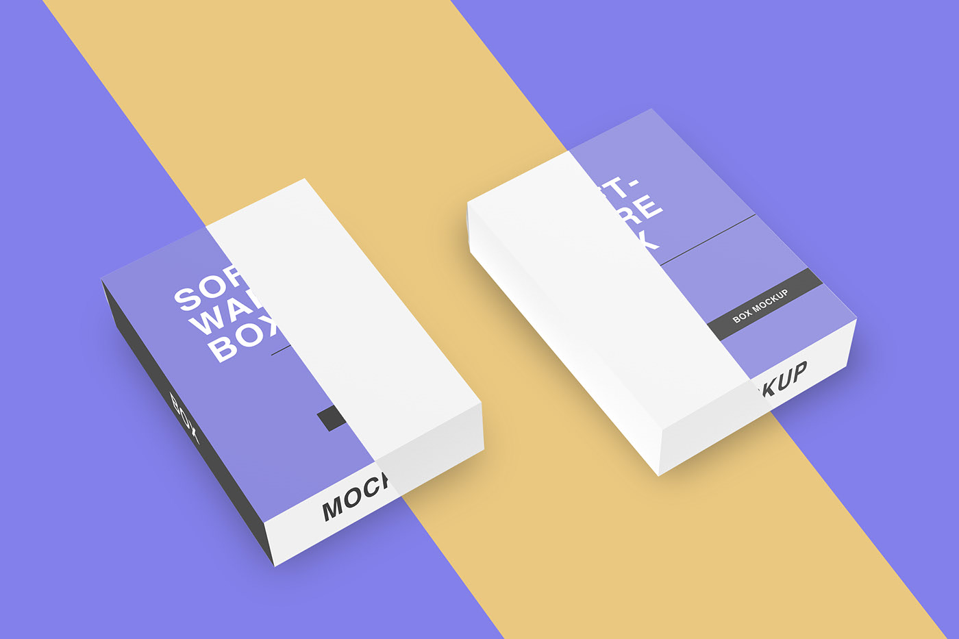 Free Software Package Box Mockup Bundle - PsFiles
