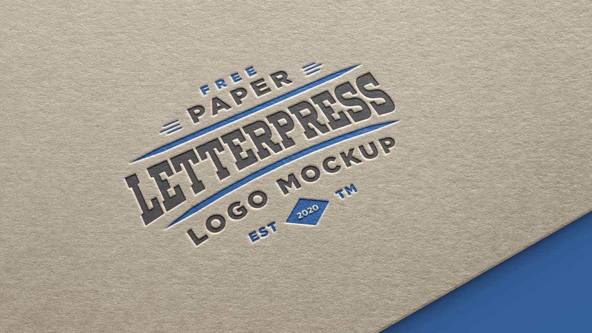Letterpress Logo Free Mockup PSD - PsFiles