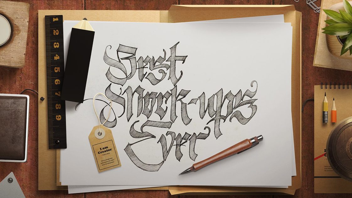 Free Hand-Drawn Sketch Paper Mockup PSD - PsFiles