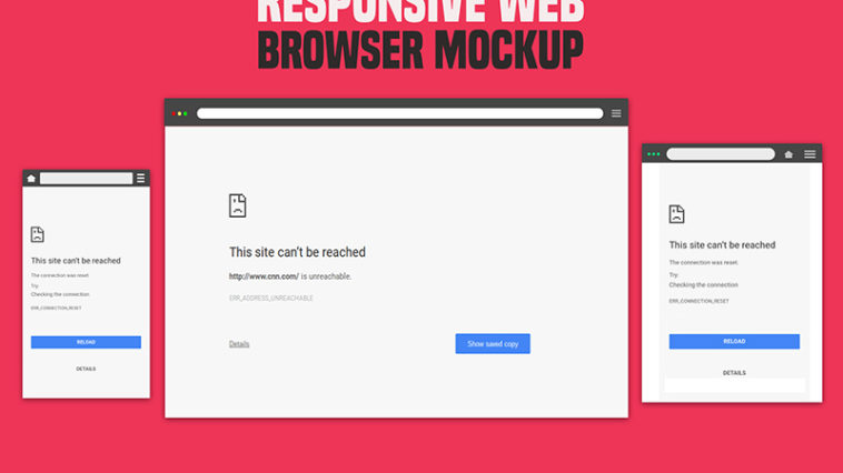 Free Web Browser Dark Theme Mockup PSD PSD - PsFiles