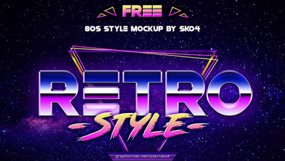 Free 3D 80s Retro Text Effect PSD - PsFiles