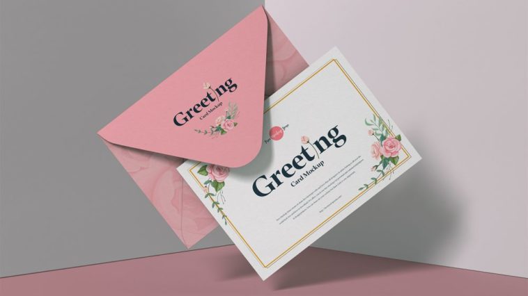 Free Gravity Invitation Envelope Mockup PSD - PsFiles