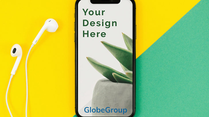 Free iPhone X Shadow overlay Showcase Mockup - PsFiles