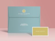 Free Envelope & Business Card Mockup - PsFiles