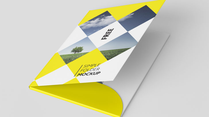 Free A4 File Folder Mockup Set - PsFiles
