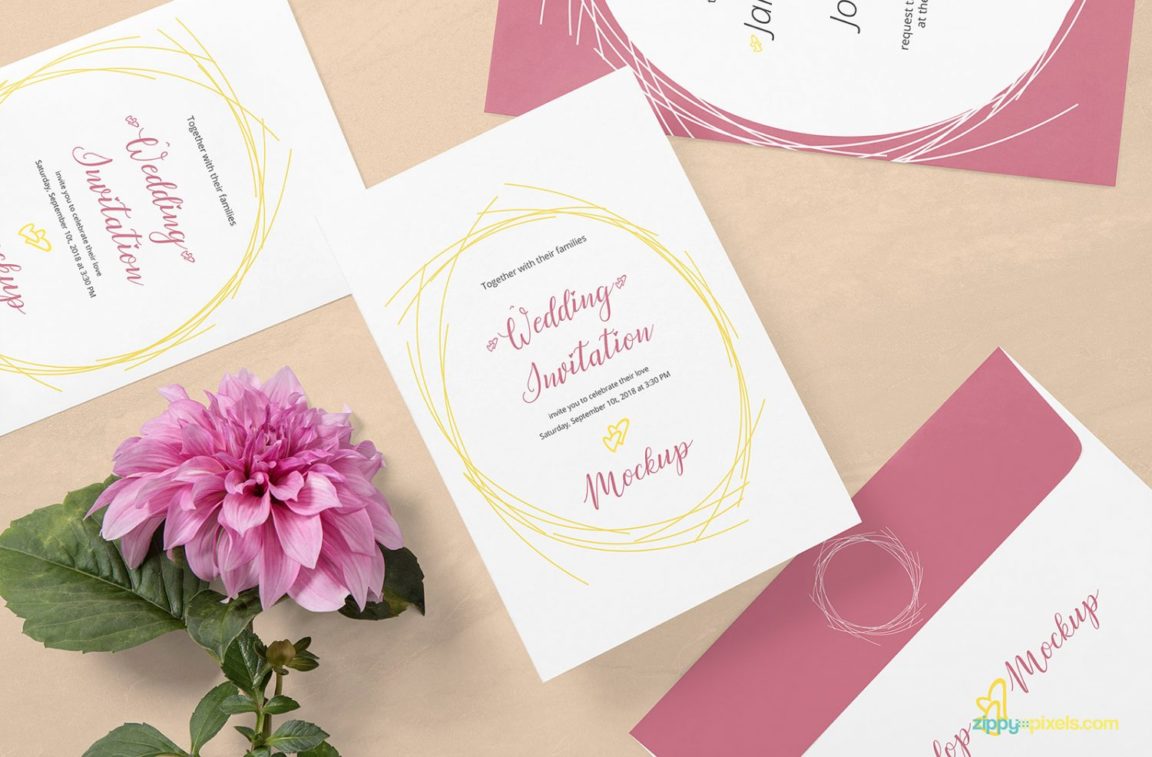 Free Wedding Card Mockup PSD - PsFiles - Free Photoshop Files