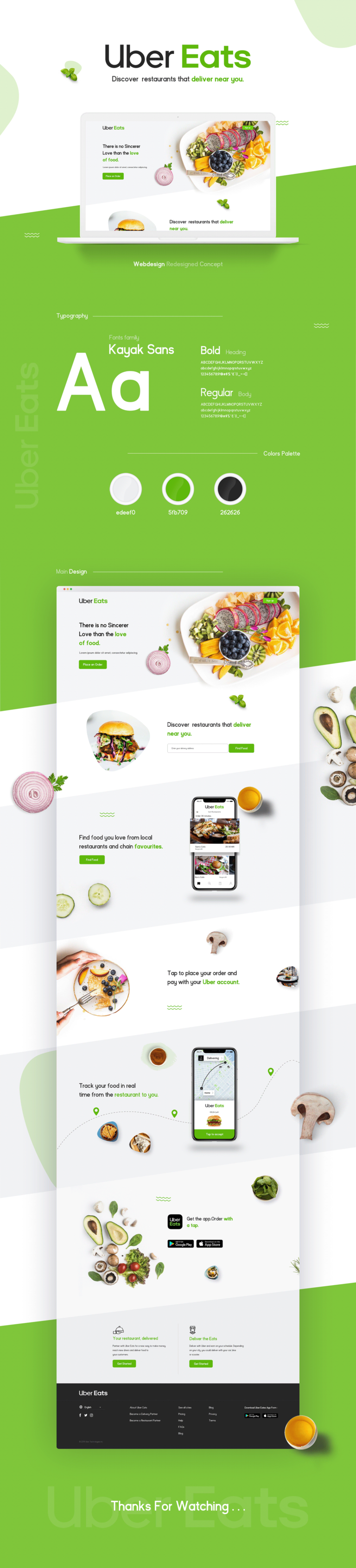 Uber Eats Website Redesign Concept Free PSD Template - PsFiles