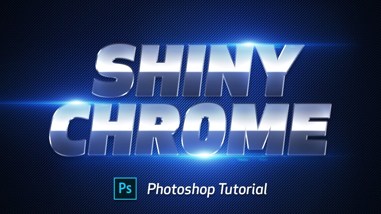 Shiny Chrome Text effect Ps Tutorial + Free 150 Lens Flares - PsFiles