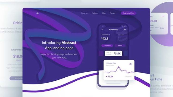 Free Mobile App Landing Page PSD Template - PsFiles