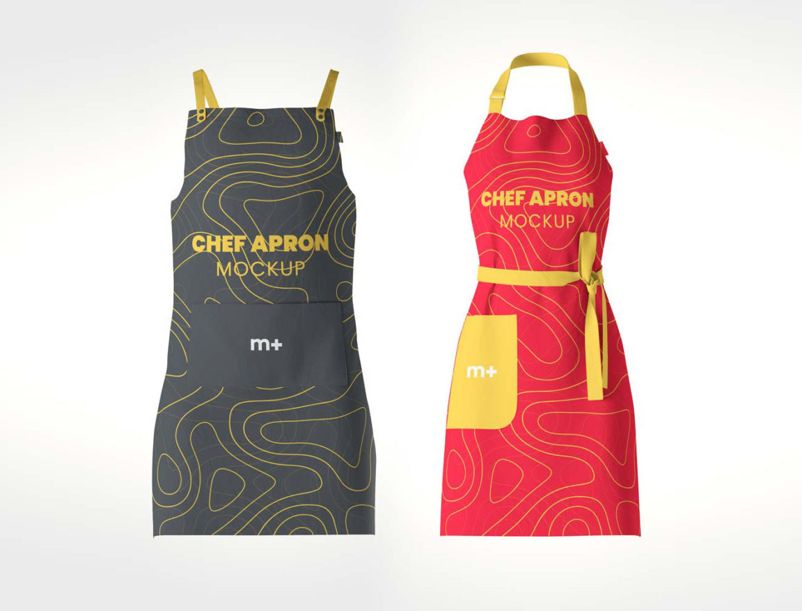 Chef Kitchen Apron Mockup - PsFiles