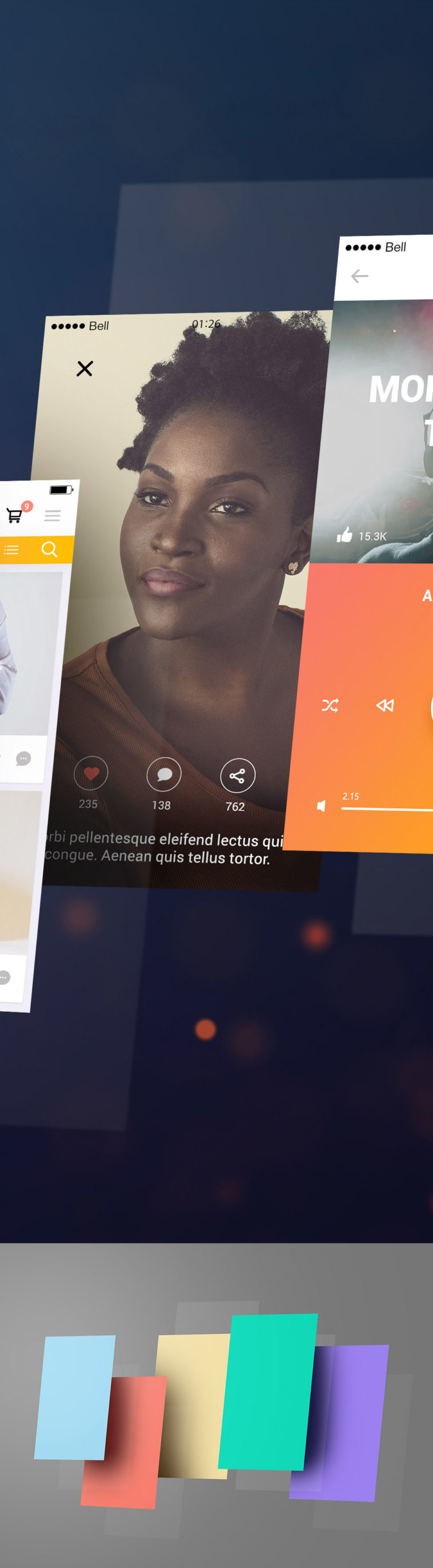 Free Mobile App Screens Mockup PSD - PsFiles
