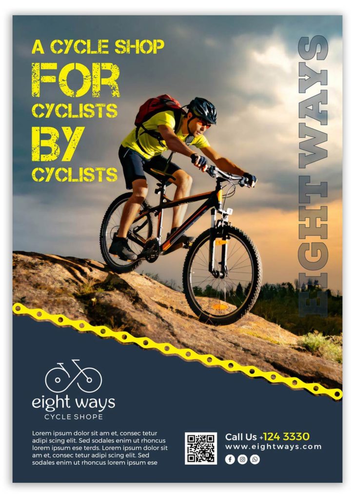 Cycle Store Promotion Free PSD Flyer Template - Free PsFiles