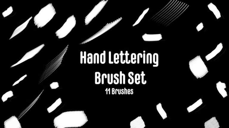 Free Hand Lettering Brush Set - PsFiles - Free Photoshop Files